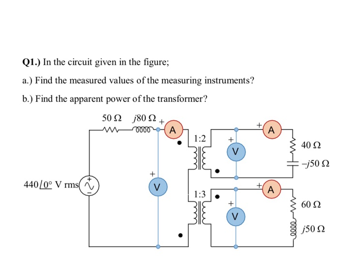 Solved Q1.) In the circuit given in the figure; a.) Find the | Chegg.com