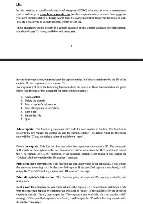 Solved Inputs Must Be Read From An Input Txt File Not From