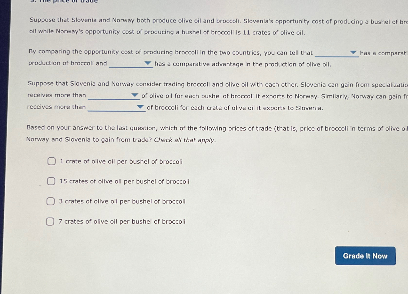 Consumption After TradeThe following graph shows the | Chegg.com