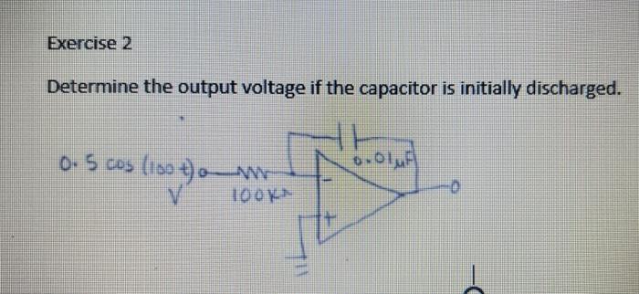 Solved Determine the output voltage if the capacitor is | Chegg.com