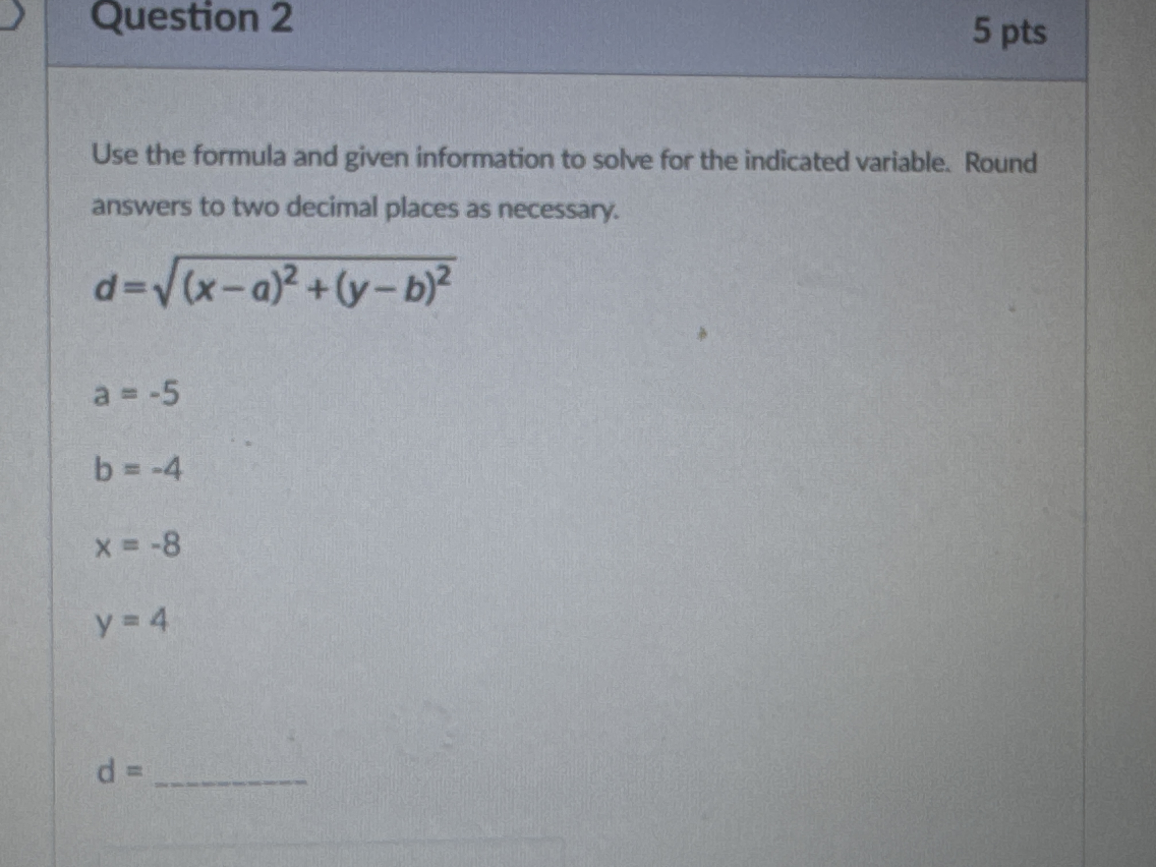 Solved Use the formula and given information to solve for | Chegg.com