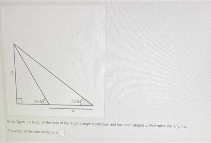 Solved In the figure, the length of the base of the larger | Chegg.com