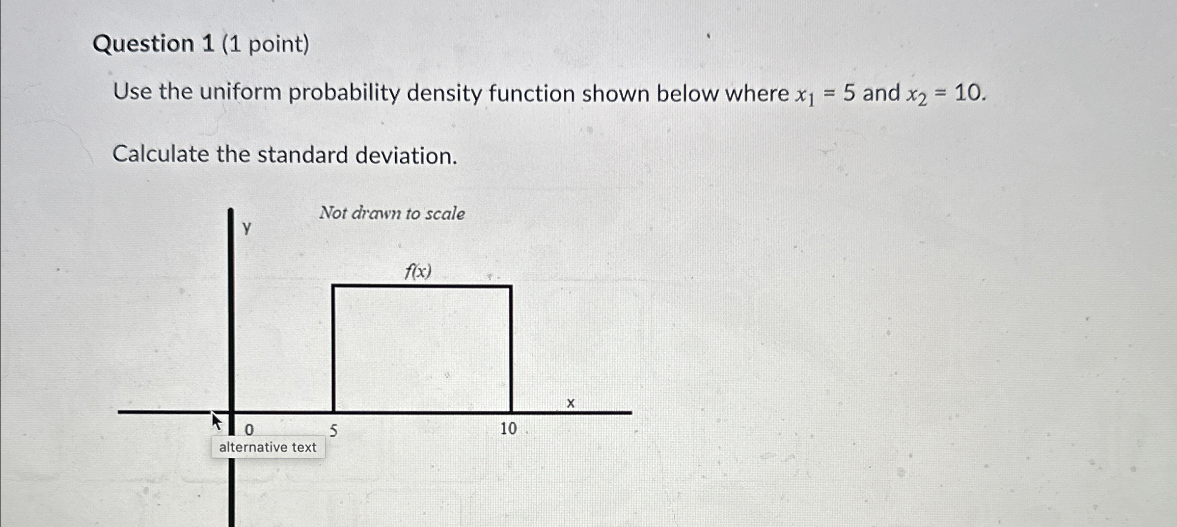 Solved Question 1 (1 ﻿point)Use the uniform probability | Chegg.com