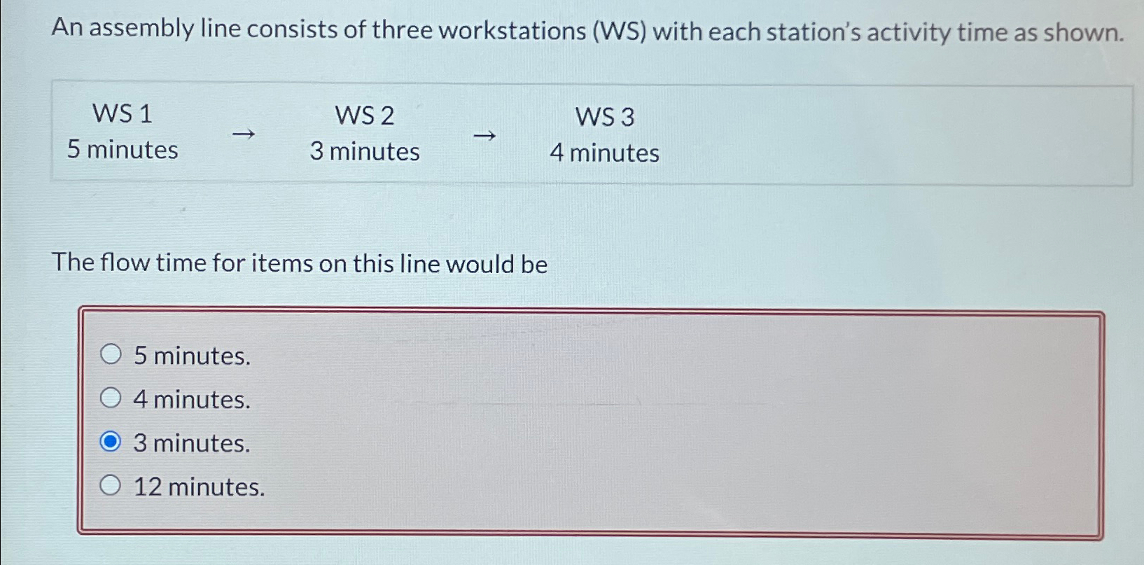Solved An assembly line consists of three workstations (WS) | Chegg.com