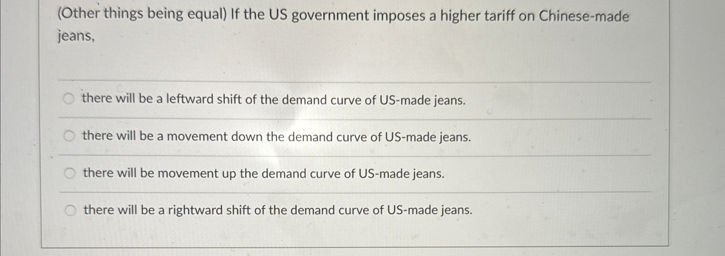 Solved (Other things being equal) ﻿If the US government | Chegg.com