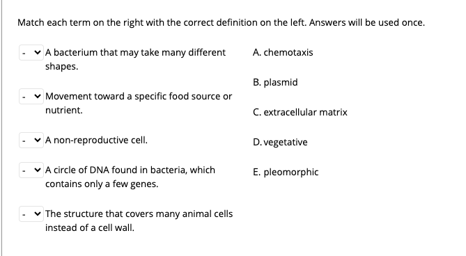 Solved Match each term on the right with the correct | Chegg.com