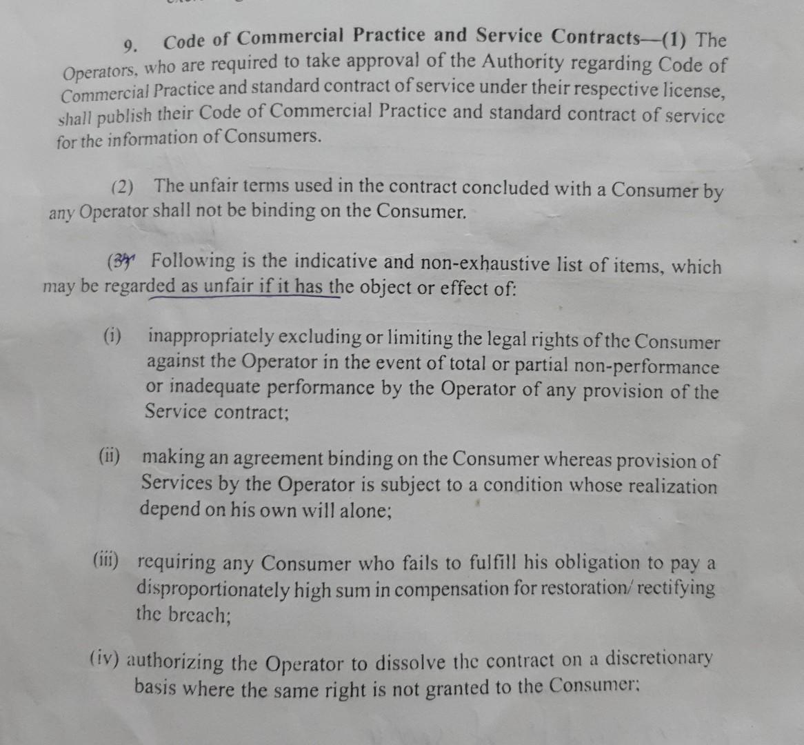 9. Code of Commercial Practice and Service | Chegg.com