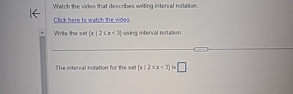 Solved Watch the video that describes writing interval | Chegg.com