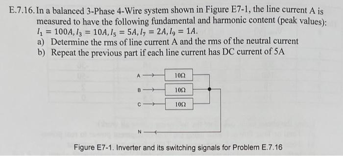 Solved 7.16. In a balanced 3-Phase 4-Wire system shown in | Chegg.com