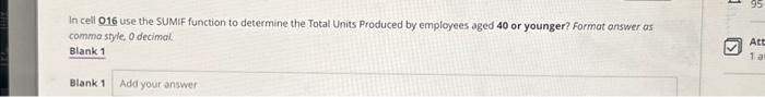 Solved In cell 016 use the SUMIF function to determine the | Chegg.com