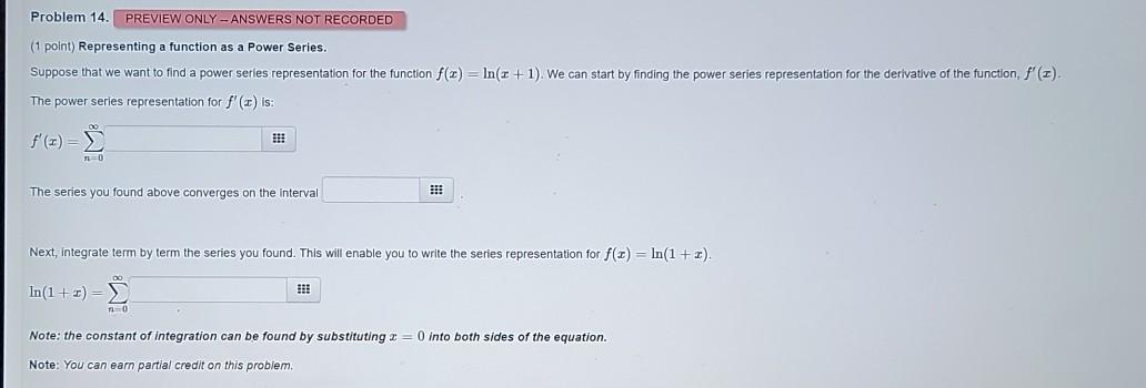 Solved Problem 14. PREVIEW ONLY --ANSWERS NOT RECORDED (1 | Chegg.com