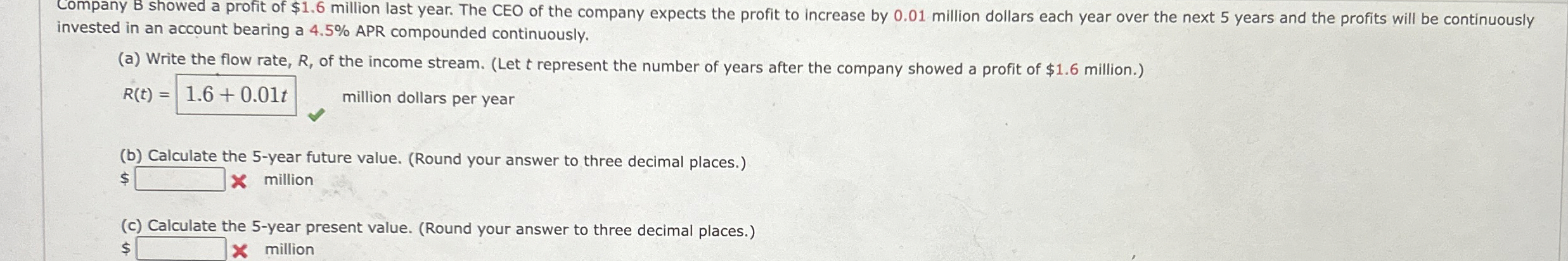 Solved Company B showed a profit of $1.6 ﻿million last year. | Chegg.com