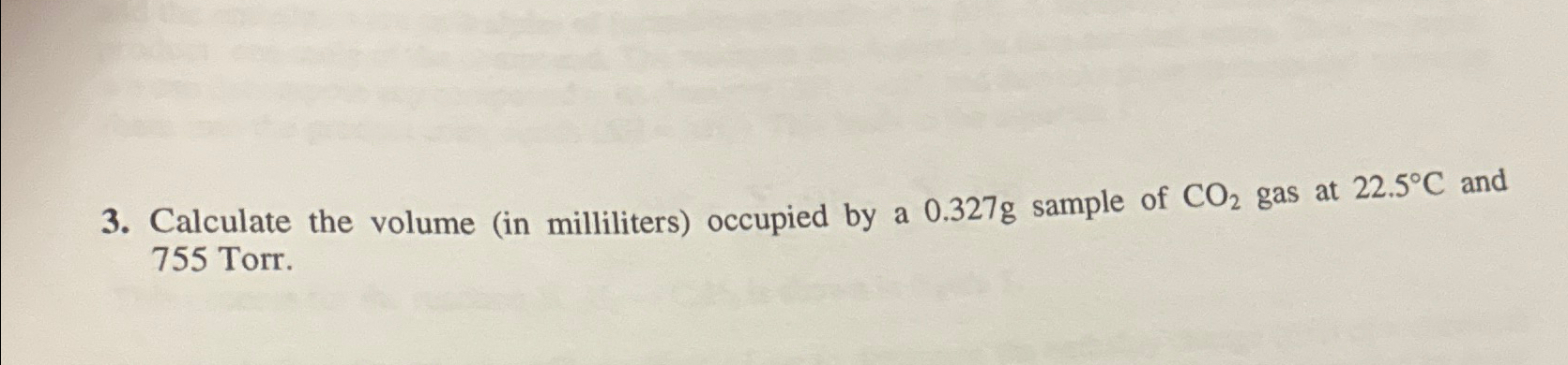 Solved Calculate the volume (in milliliters) ﻿occupied by a | Chegg.com