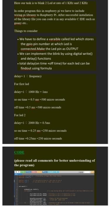 Solved Write a C program to blink two LEDs connected to | Chegg.com