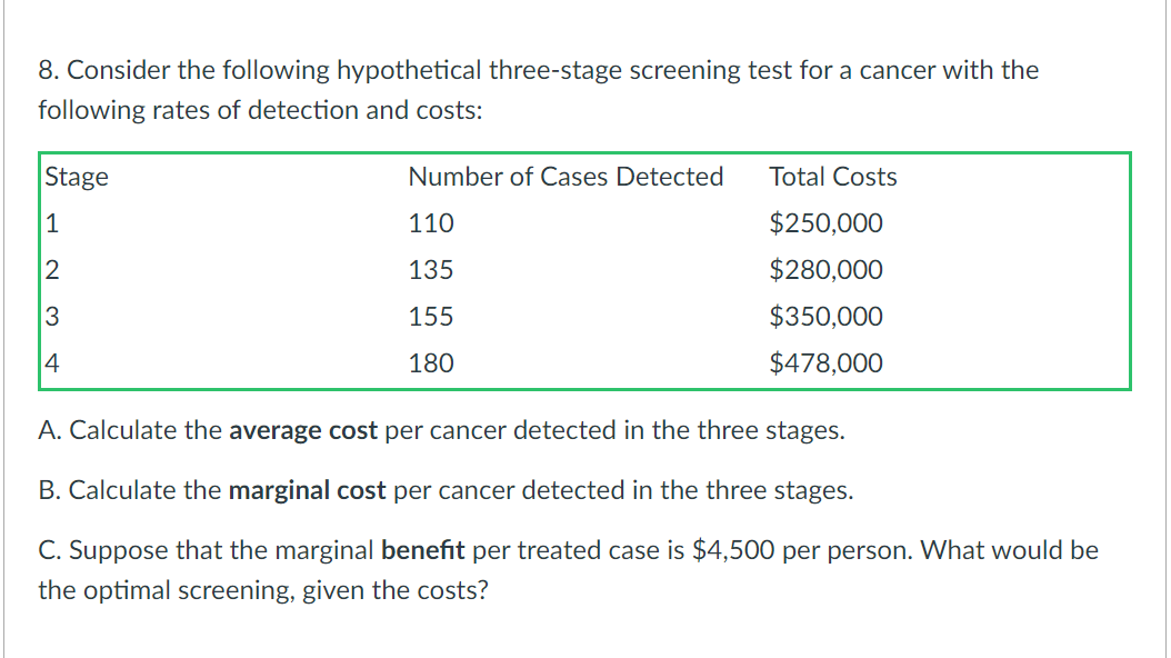Consider the following hypothetical three-stage | Chegg.com