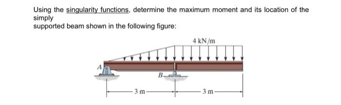 Solved Using The Singularity Functions Determine The