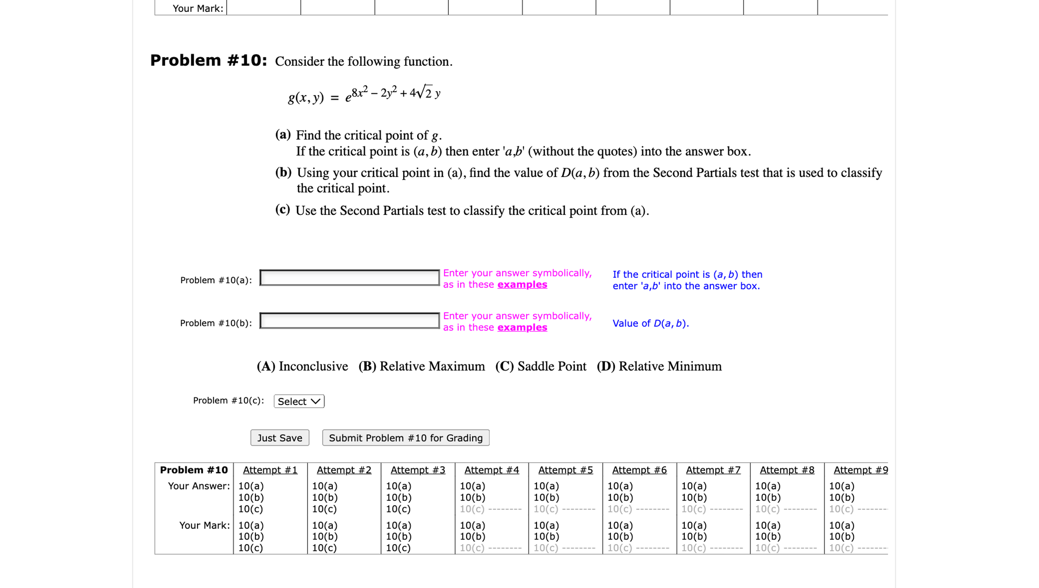 Solved Problem # 10: Consider the following | Chegg.com Solved Problem # 10: Consider the following | Chegg.com