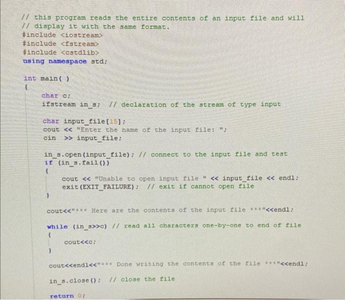 Solved B. Member Functions get, put, fail, and eof Create a | Chegg.com