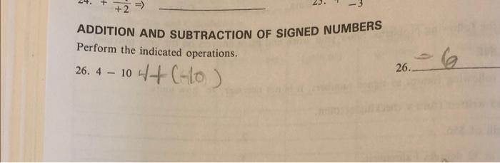 Solved ADDITION AND SUBTRACTION OF SIGNED NUMBERS Perform | Chegg.com