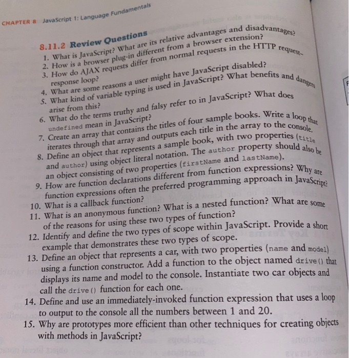 Solved CHAPTER 8 JavaScript 1: Language Fun Language | Chegg.com