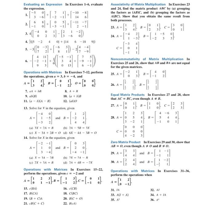 Solved Evaluating an Expression In Exercises 1-6, evaluate | Chegg.com