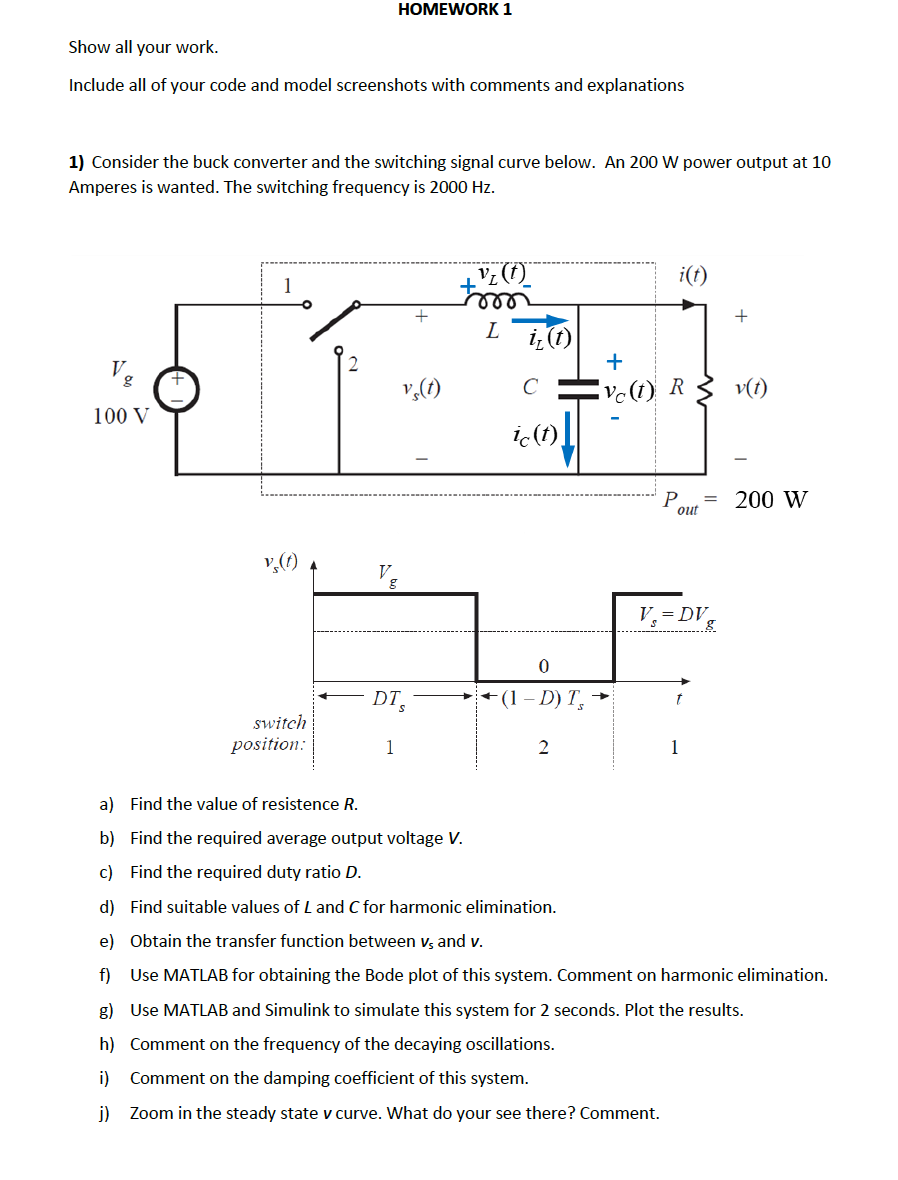 Solved HOMEWORK 1Show all your work.Include all of your code | Chegg.com