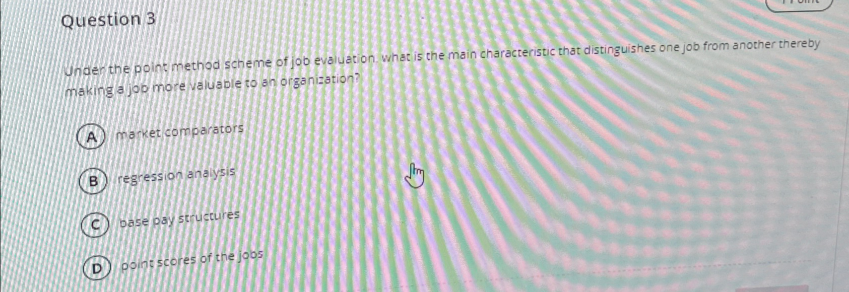 Solved Question 3Undet the point method scheme of job | Chegg.com
