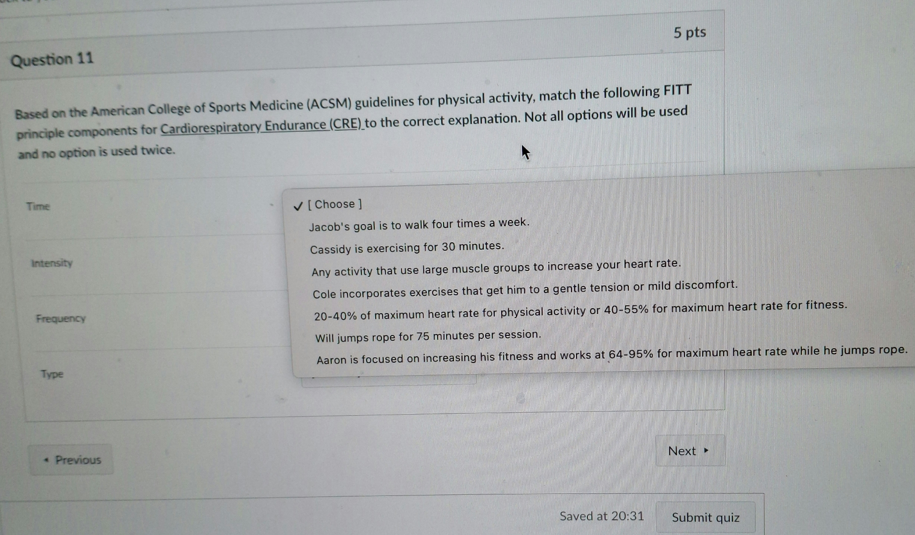 Solved Question 115 ﻿ptsBased on the American College of | Chegg.com