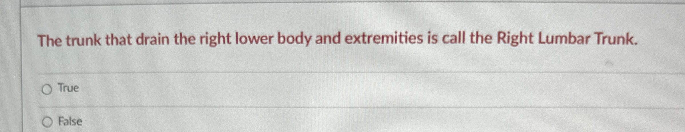 Solved The trunk that drain the right lower body and | Chegg.com