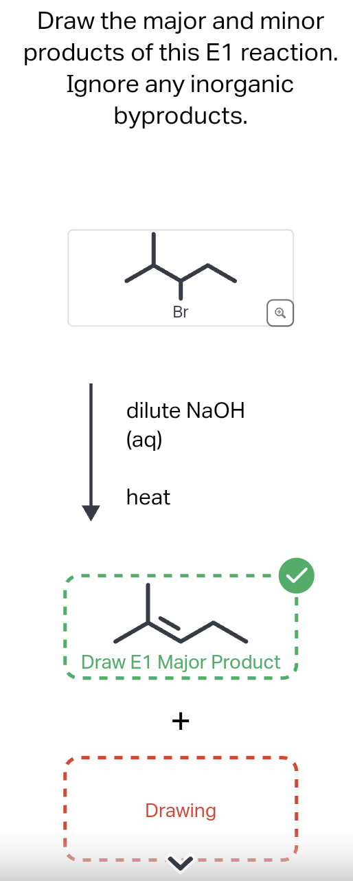Solved Draw the major and minorproducts of this E1 | Chegg.com