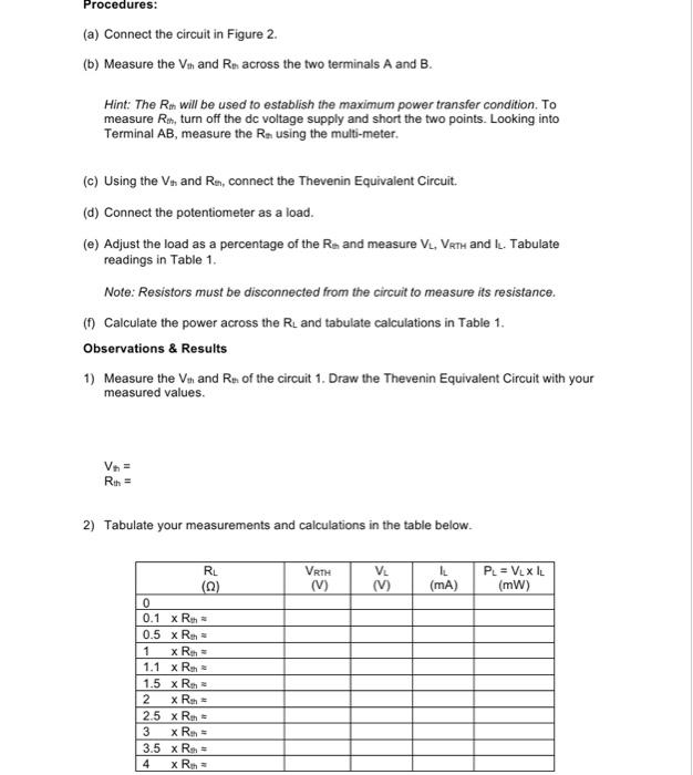 Solved Experiment: Verification of the Maximum Power | Chegg.com