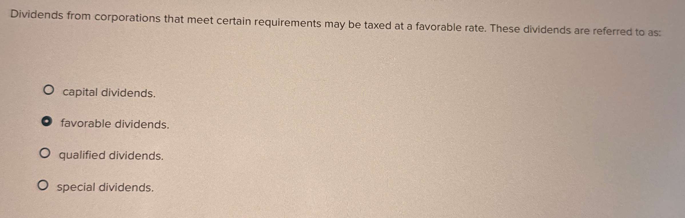 Solved Dividends from corporations that meet certain | Chegg.com