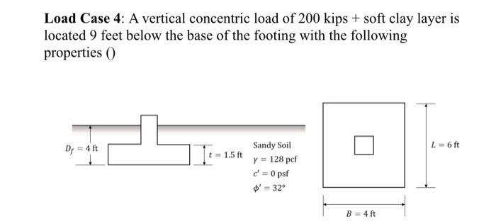 Solved Load Case 4: A vertical concentric load of 200kips+ | Chegg.com