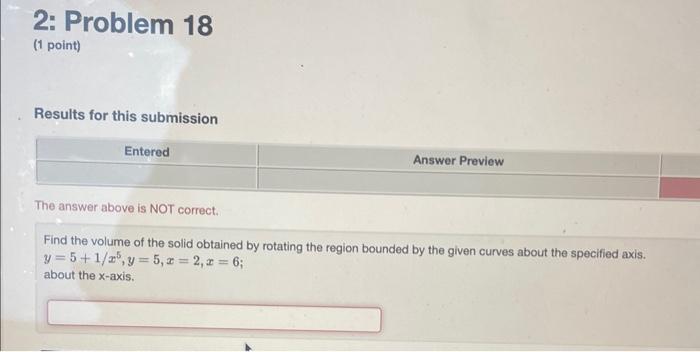 Solved 2: Problem 18 (1 point) Results for this submission | Chegg.com