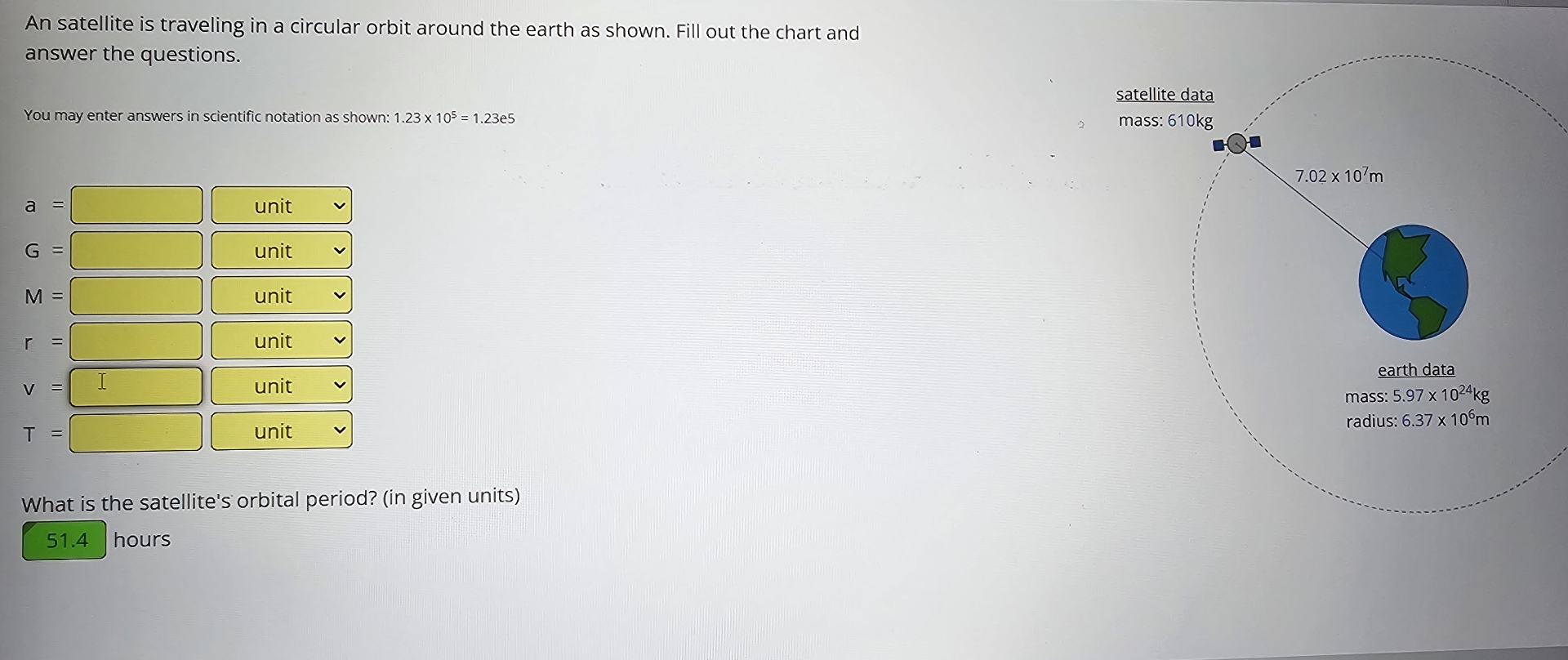 Solved An satellite is traveling in a circular orbit around | Chegg.com