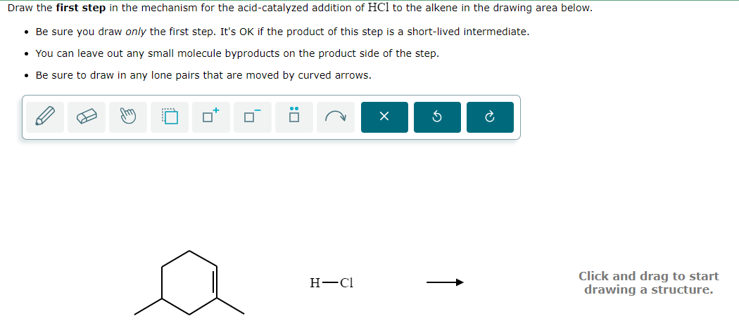 Solved Draw the first step in the mechanism for the | Chegg.com