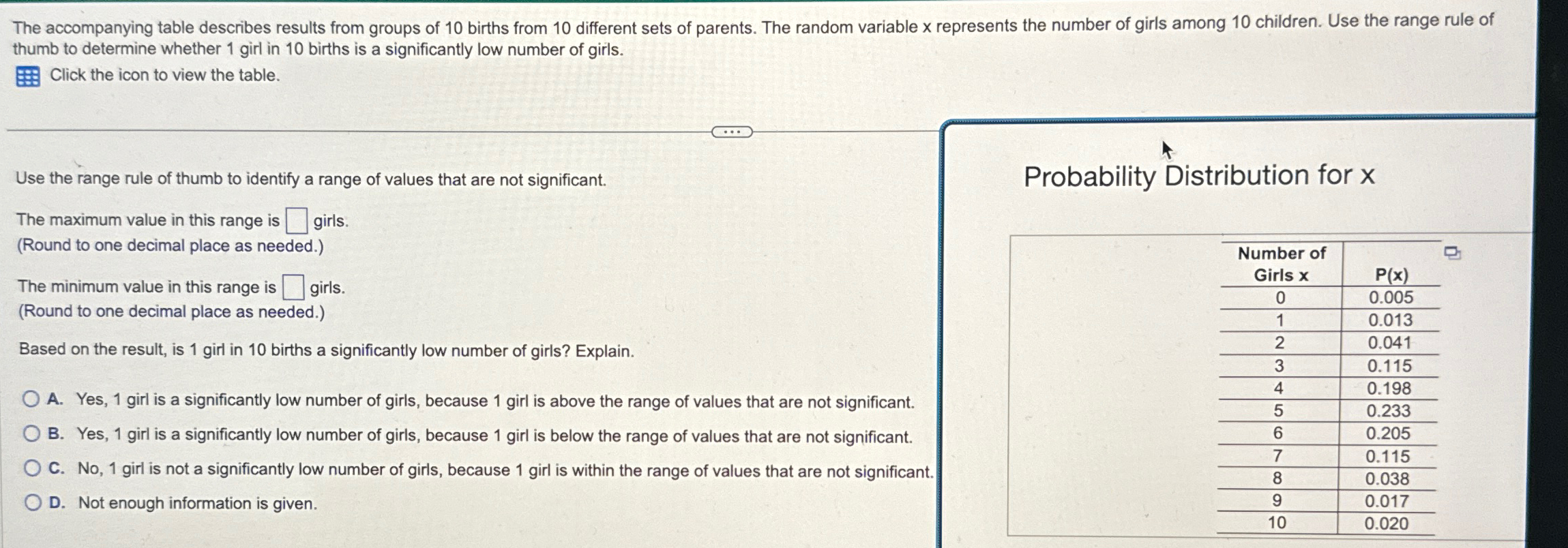 Solved The accompanying table describes results from groups | Chegg.com