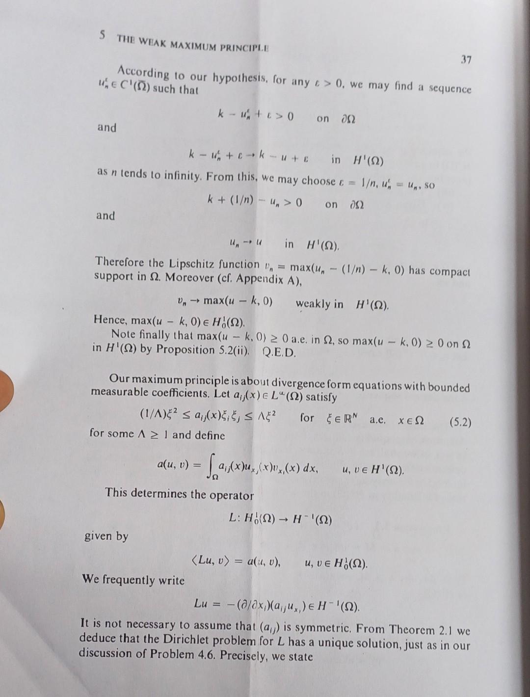 5 THE WIAK MAXIMUM PRINCIPLI 37 According to our | Chegg.com