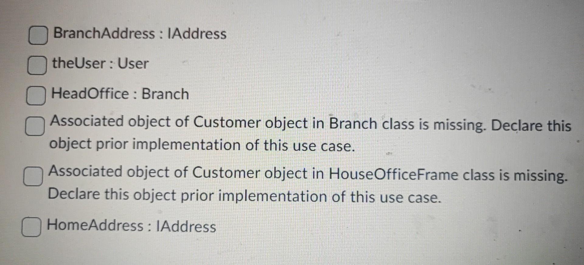 Solved Identify the associated objects from the class | Chegg.com