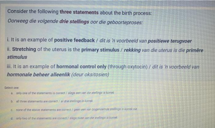 Solved Consider the following three statements about the | Chegg.com