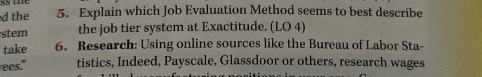 Solved Explain which Job Evaluation Method seems to best | Chegg.com
