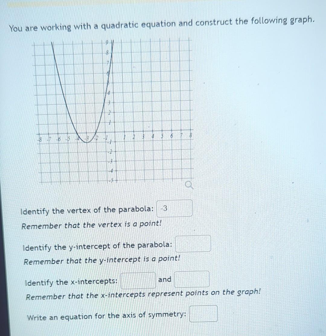 Solved You are working with a quadratic equation and | Chegg.com