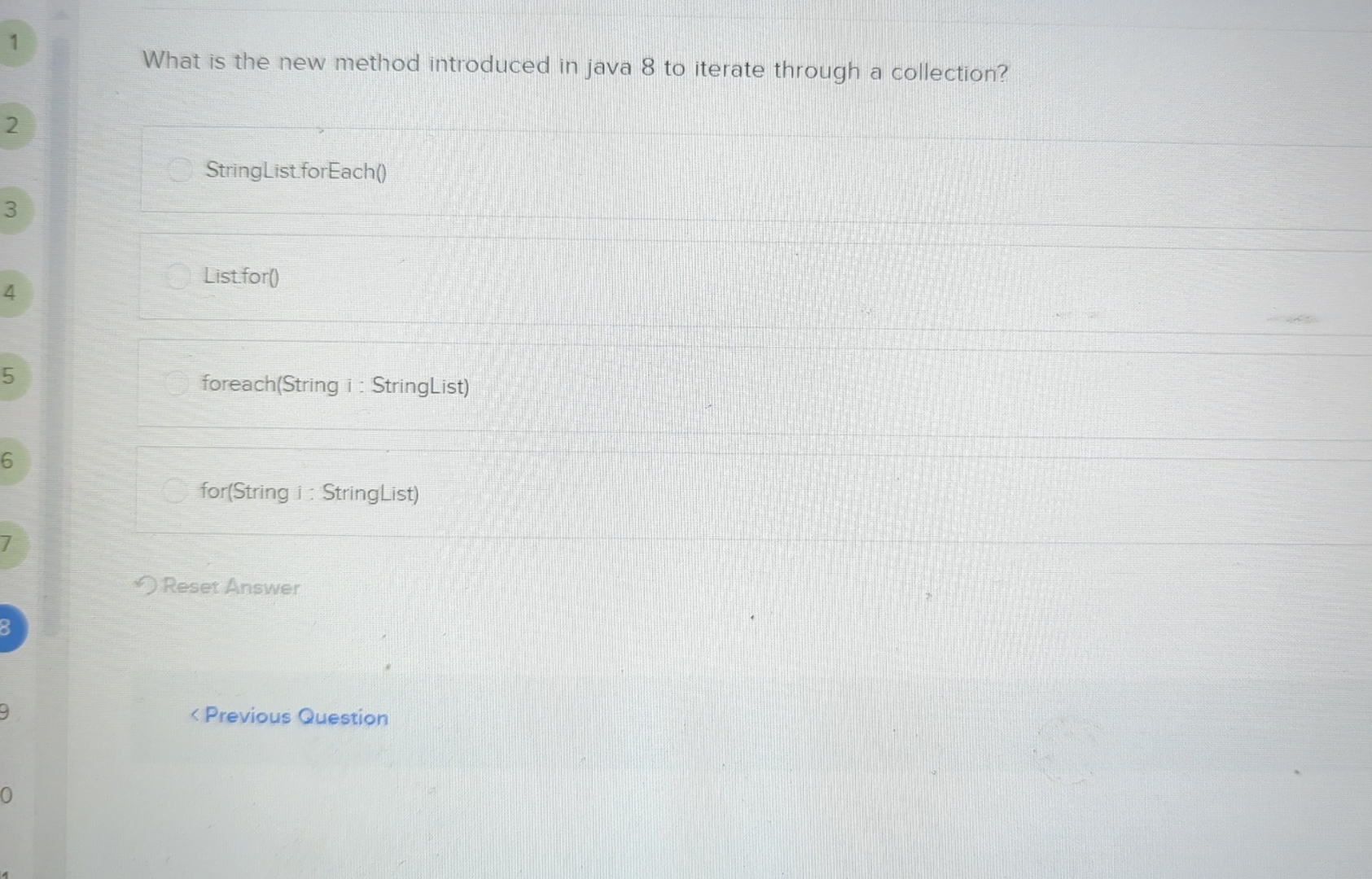 Solved What is the new method introduced in java 8 ﻿to | Chegg.com