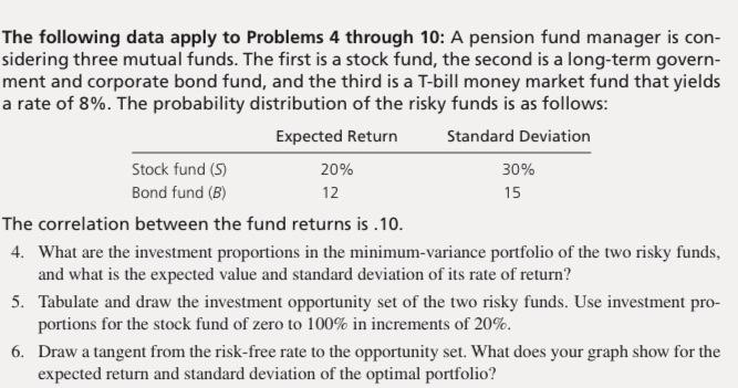 Solved The following data apply to Problems 4 through 10: A | Chegg.com