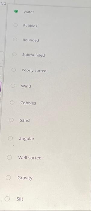 Solved 1. largest grain size2. sorting3. rounding of | Chegg.com