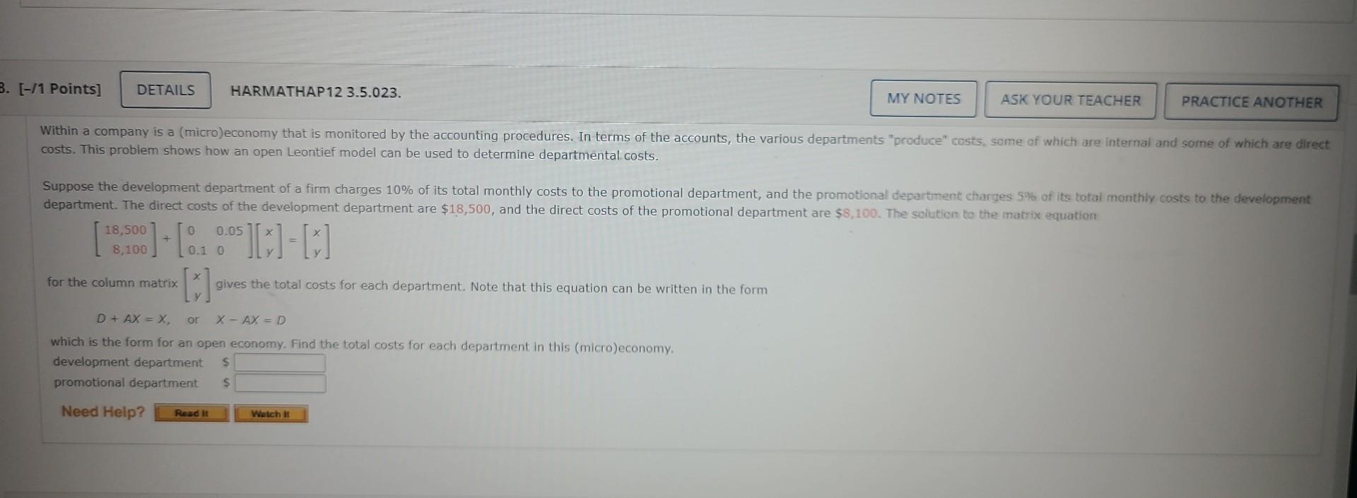 Solved costs. This problem shows how an open Leontief model | Chegg.com