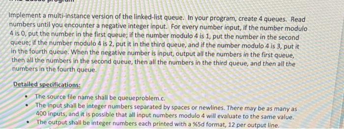 Solved Implement a multi-instance version of the linked-list | Chegg.com