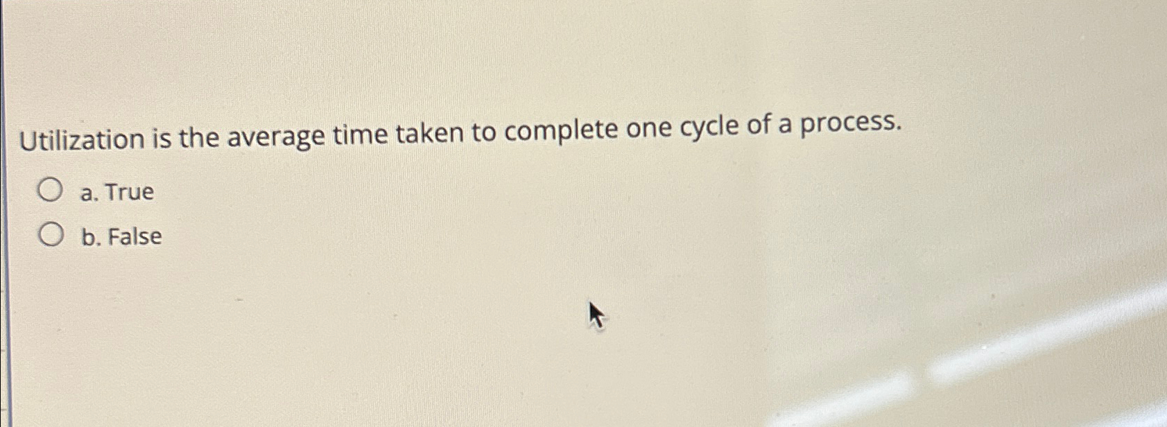 Solved Utilization is the average time taken to complete one | Chegg.com