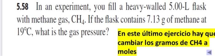Solved 5.58 In an experiment, you fill a heavy-walled 5.00-L | Chegg.com