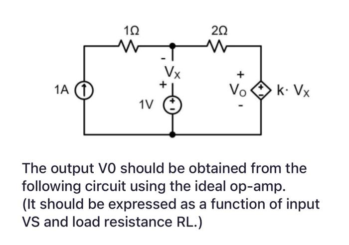 Solved The output VO should be obtained from the following | Chegg.com